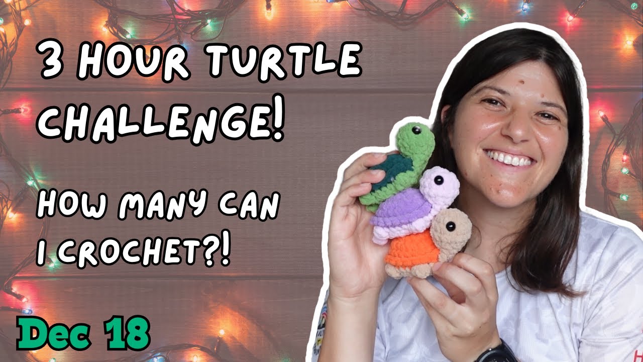 A turtle crocheting FRENZY 🐢 and the collective noun for turtles 🧠 ...