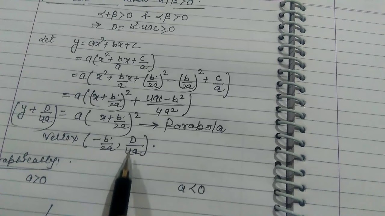 find the conditions of quadratic equation when both the roots are more ...