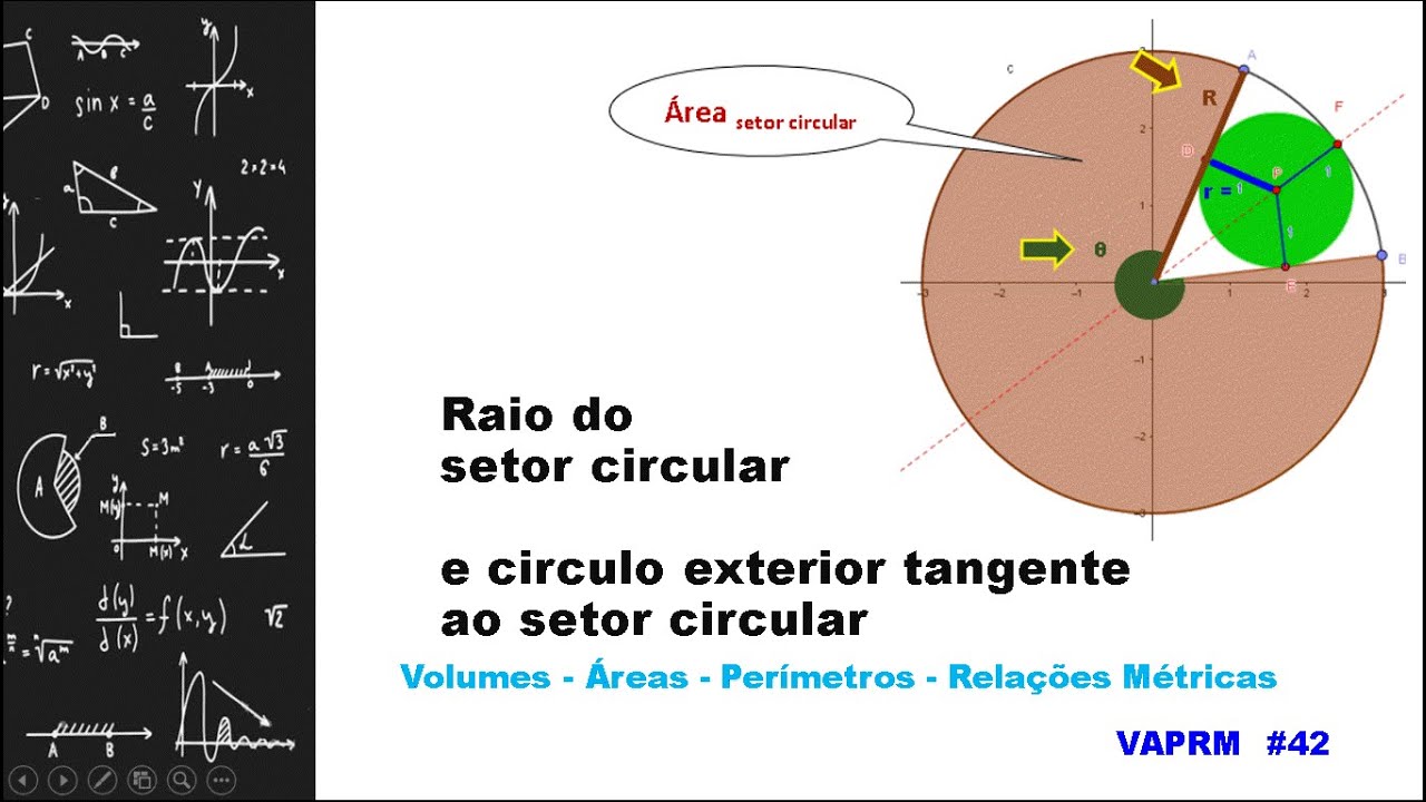 Raio do setor circular - Circulo exterior tangente VAPRM #42 - YouTube