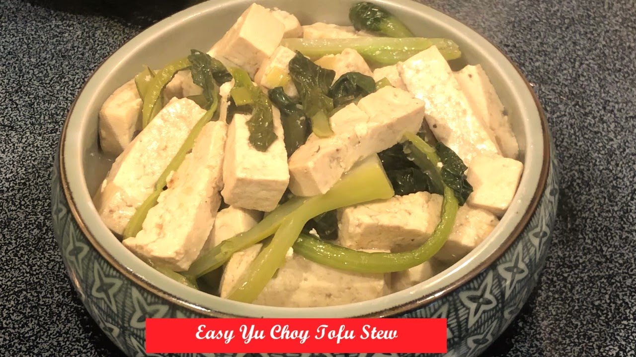 Easy Yu choy tofu stew家常油菜豆腐煲 #food #easy #cooking #healthy #yummy # ...
