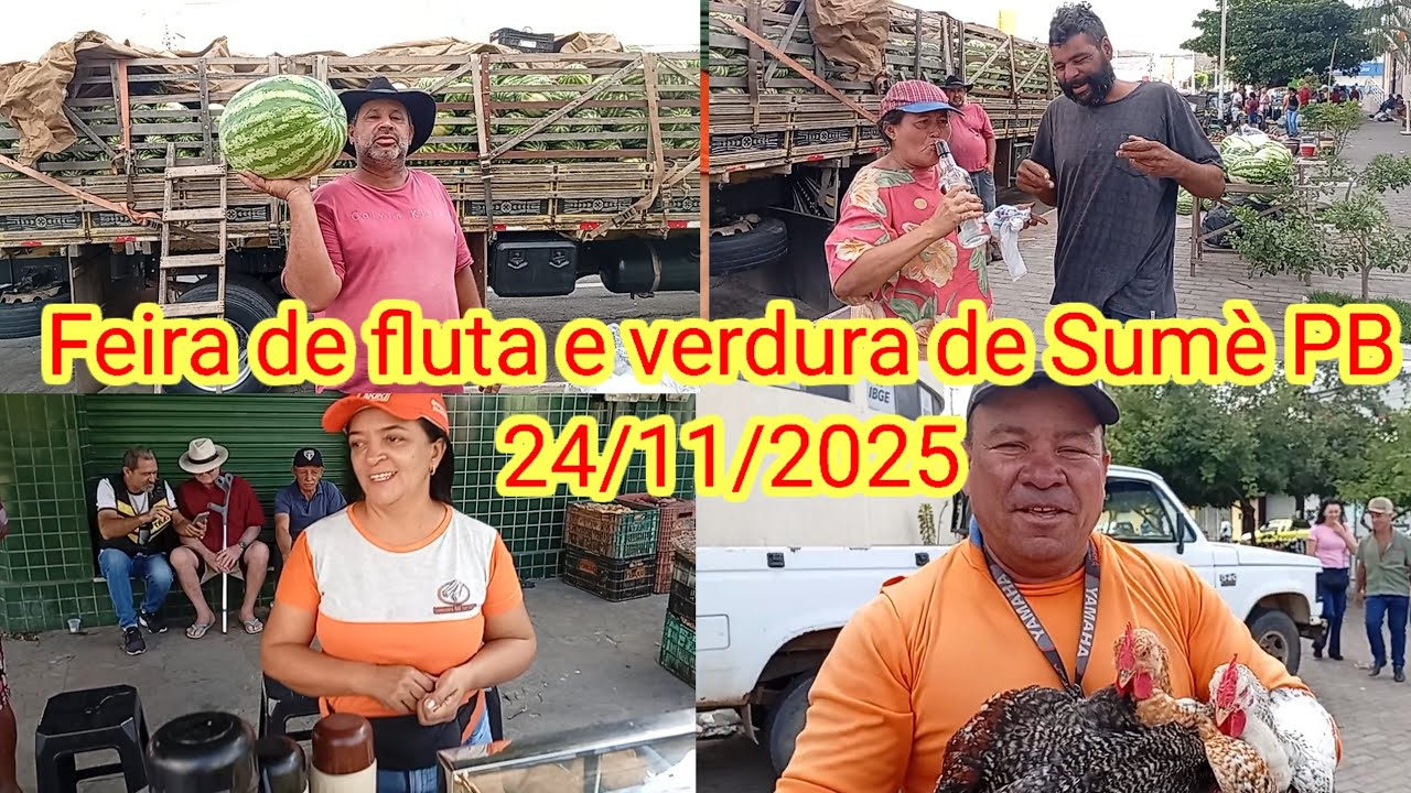Feira de fluta e verdura de Sumè PB 24/11/2025 - YouTube