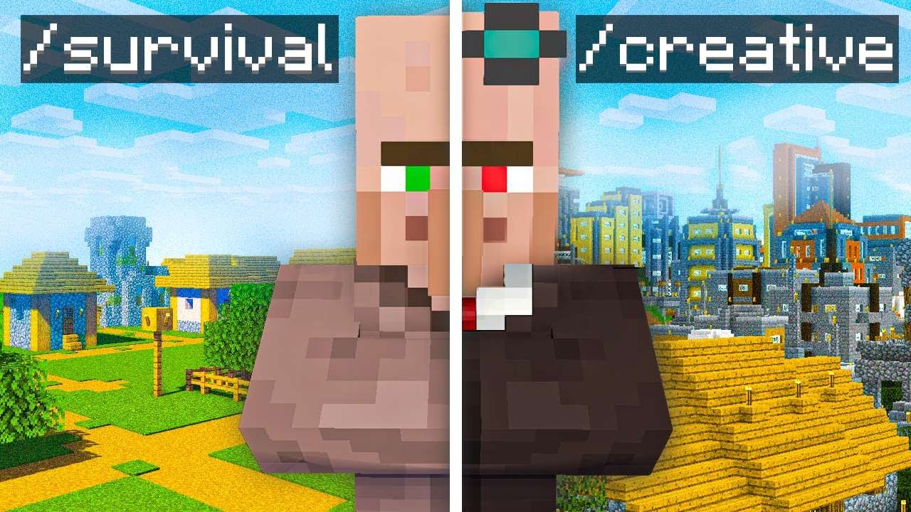 I Gave Creative Mode to 'VILLAGERS' for 24 Hours in Minecraft...! - YouTube