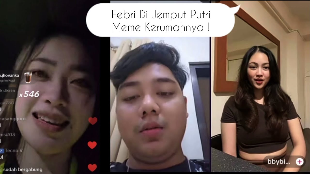 Febri iclik Masih LIVE Sama Bybi 🔥 Putri Meme Terekam Kamera Jemput Pak ...