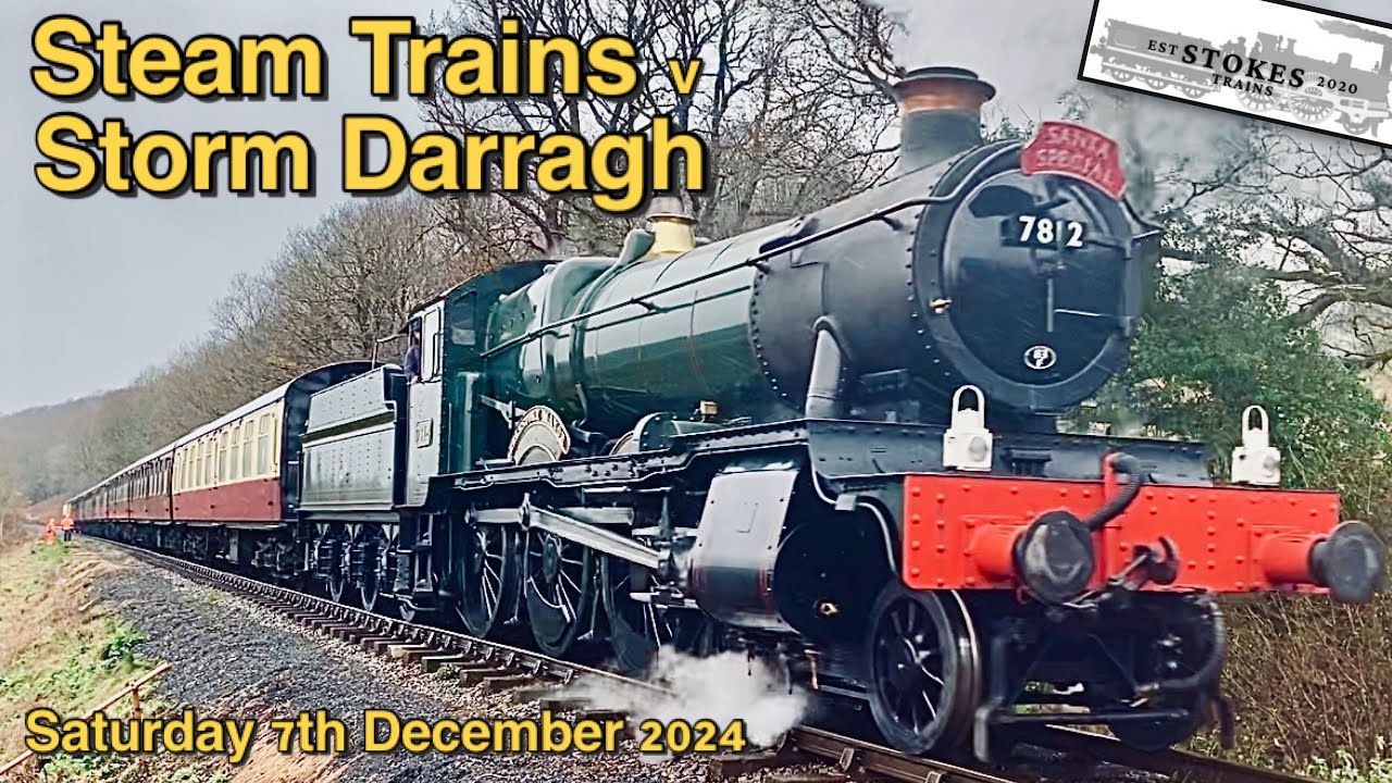 Steam Trains v Storm Darragh - YouTube