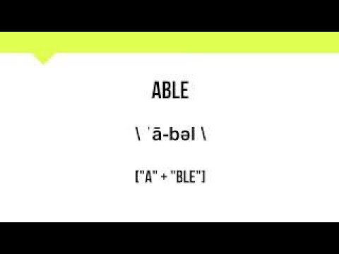 How To Pronounce Able | Meaning | Pronunciation - YouTube