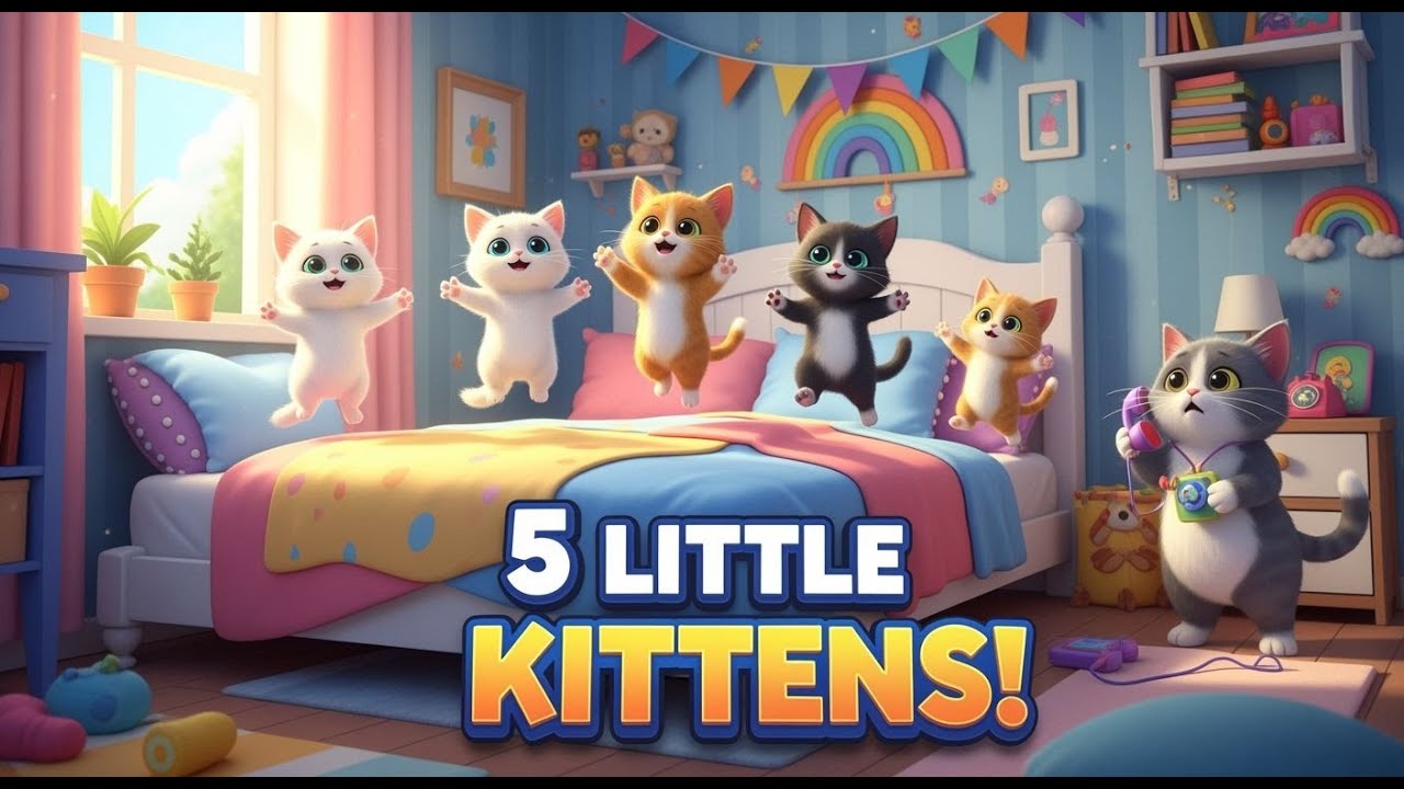 Five Little Kittens | Counting Song & Nursery Rhyme for Toddlers - YouTube