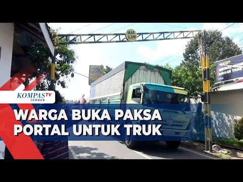 Viral Video Warga Buka Paksa Portal Agar Truk Bisa Lewat