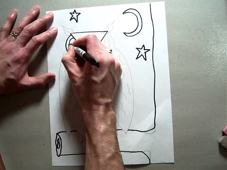 Owl Drawing Sharpie Outline (part 2/3).MOV - YouTube
