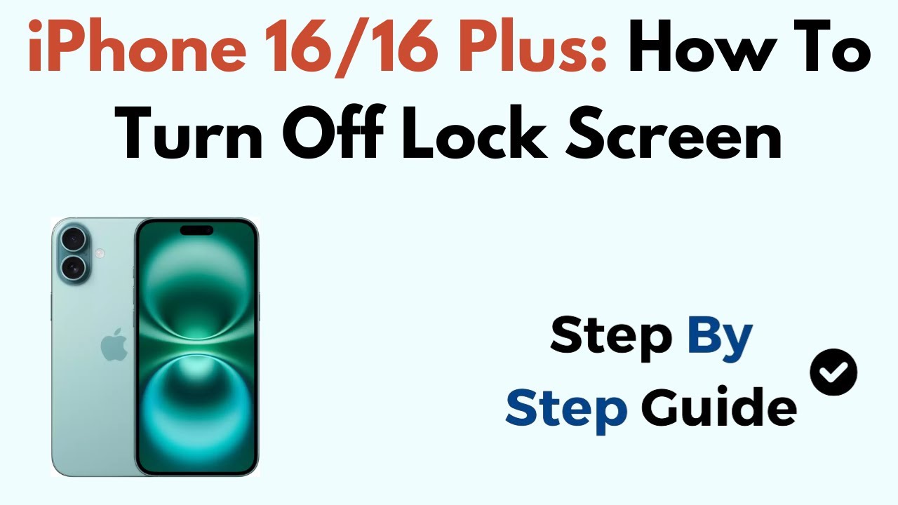 iPhone 16/16 Plus: How To Turn Off Lock Screen - YouTube