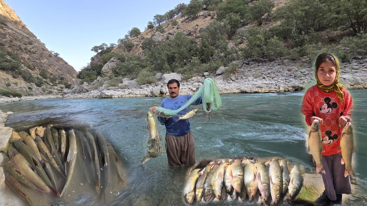 🎣 Kavous and His Daughter Fishing at Khersan River 🐟 In the Heart of ...
