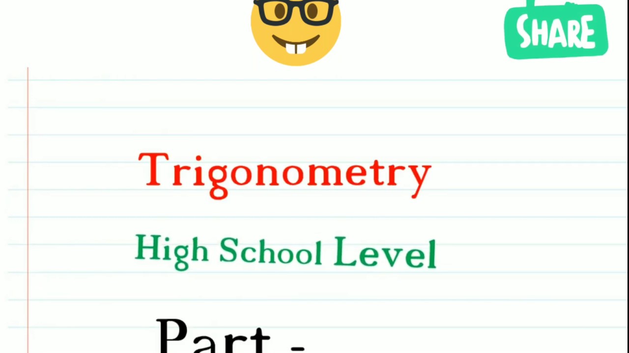 trigonometry high school SSC level part 10 - YouTube