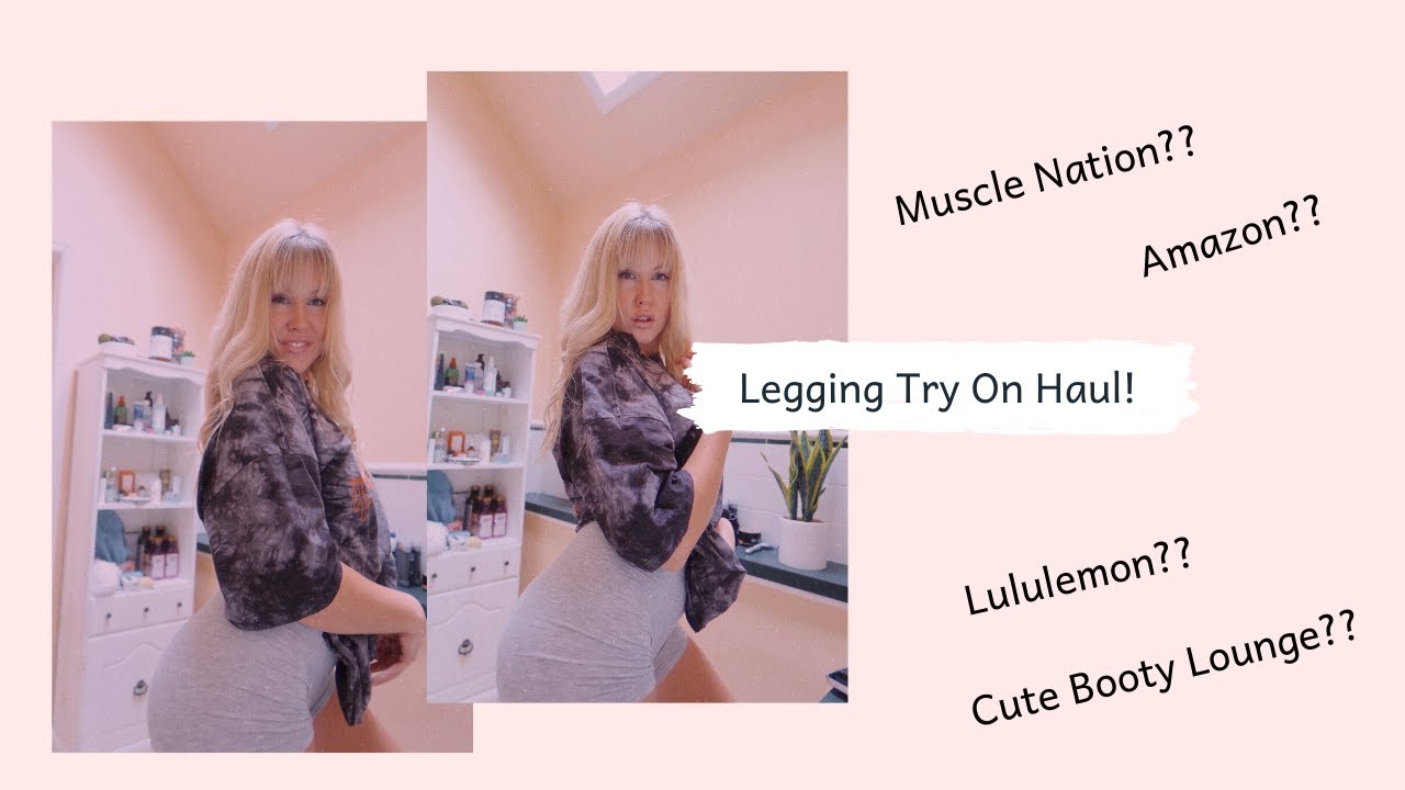 legging try on haul - YouTube