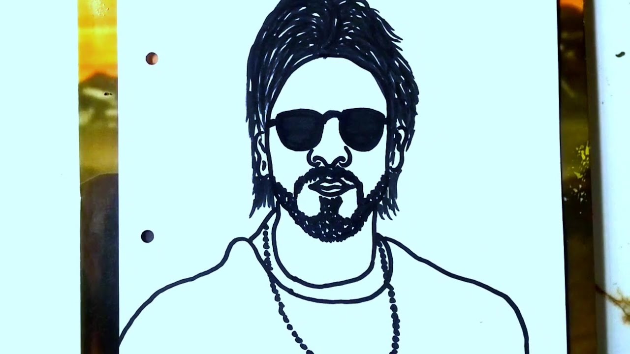 Bollywood actor Shahrukh Khan drawing//Bollywood ke Badshah Shahrukh ...