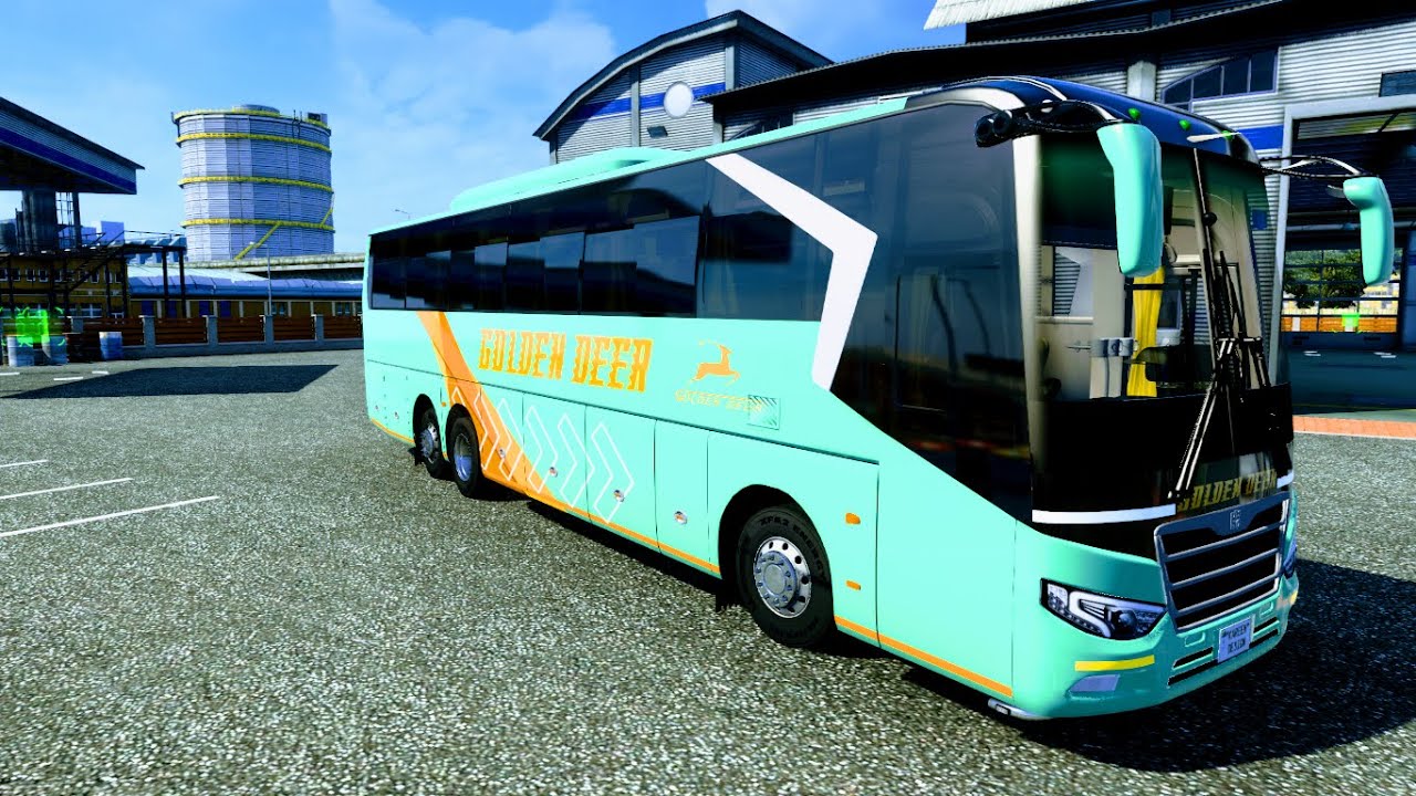 Tz bus skin | Zhongtong bus | Golden deer | Euro truck simulator 2 ...