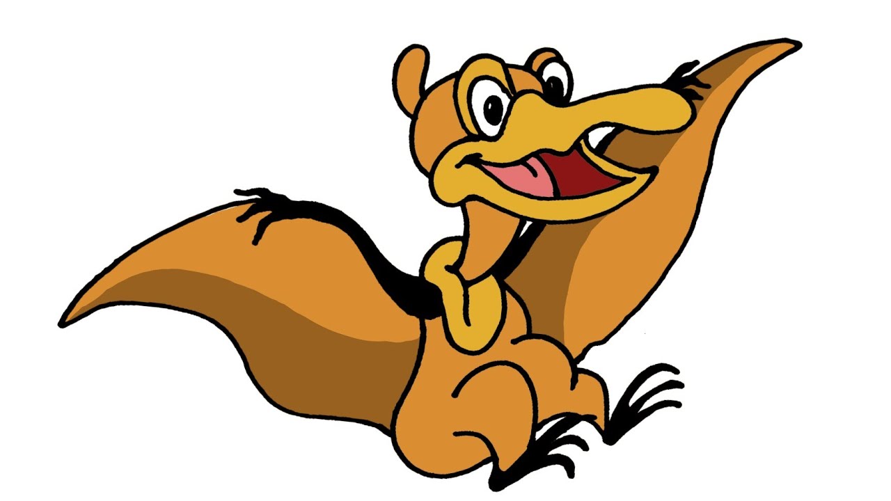 How to draw Petrie from The Land Before Time | How to draw a flying ...