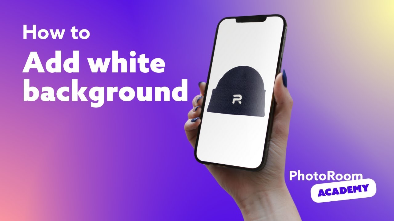 How to add a white background in PhotoRoom - YouTube