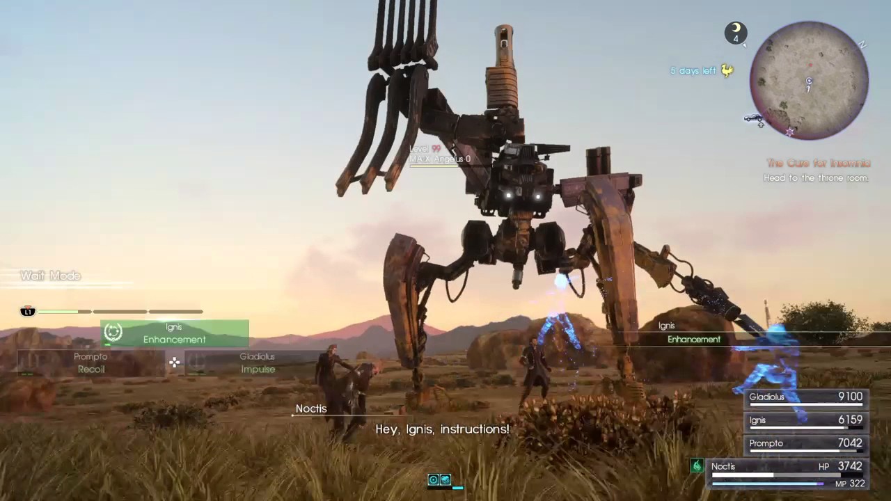 FINAL FANTASY XV Defeat Max-Angelus-0 in 2.15minutes (Normal) - YouTube