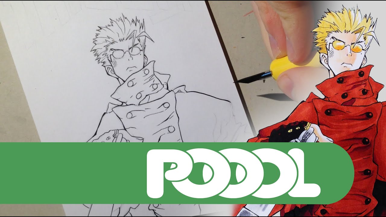 TRIGUN - Vash the Stampede Speed Drawing - YouTube