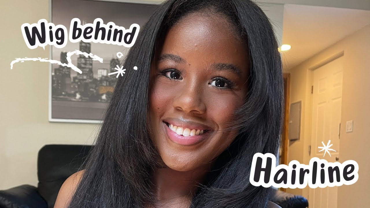 My wig behind the hairline method | #wigbehindhairline #halfwig #wig ...