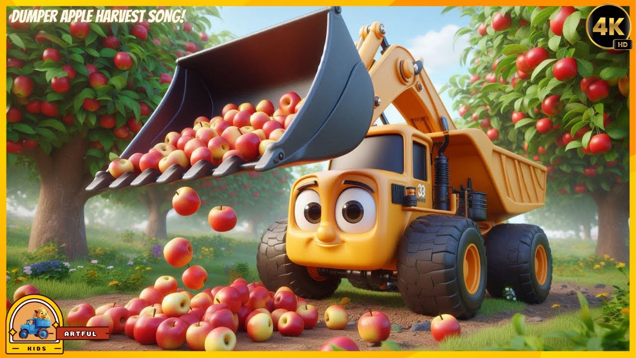 Dig-Dig-Digger on the Apple Farm! 🍎🚜🎶 Fun Kids Song About Trucks and ...