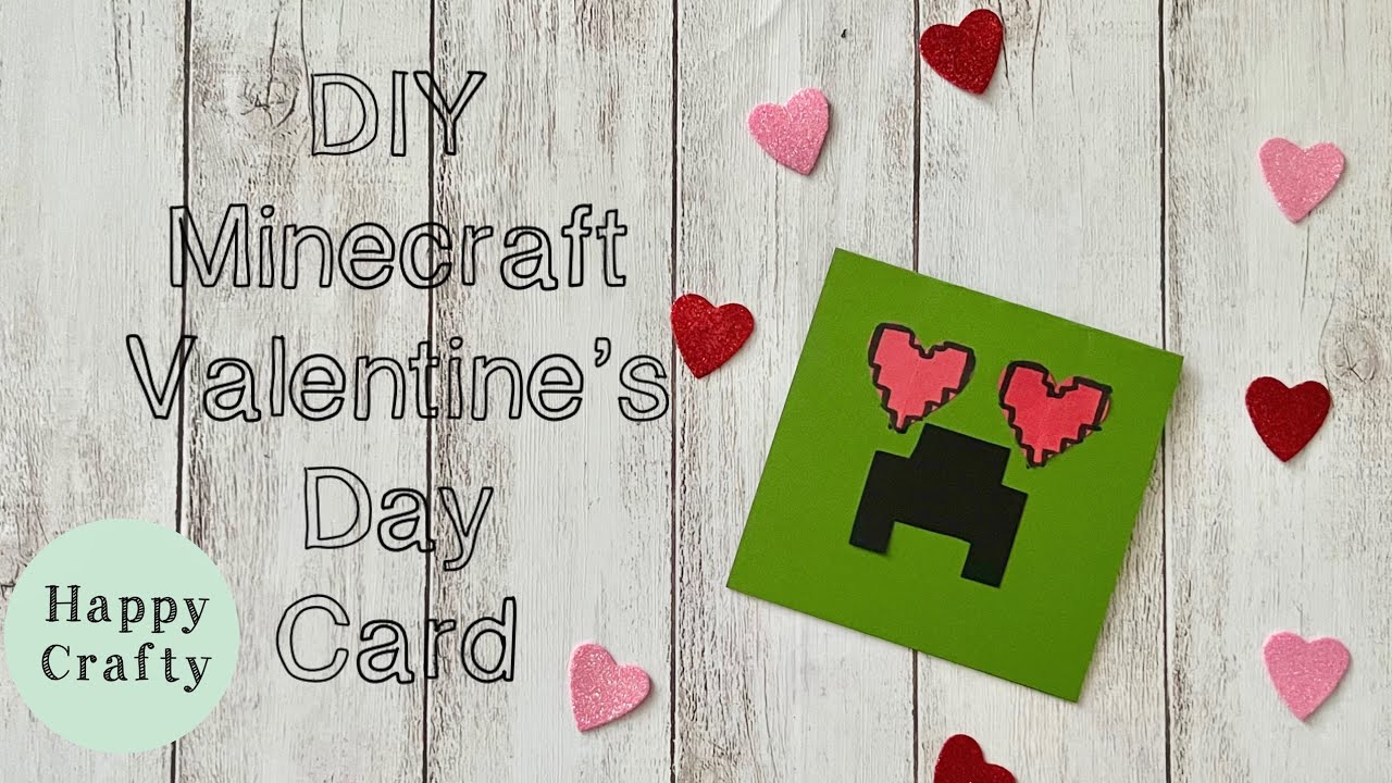 DIY Minecraft Valentine’s Day Card - YouTube