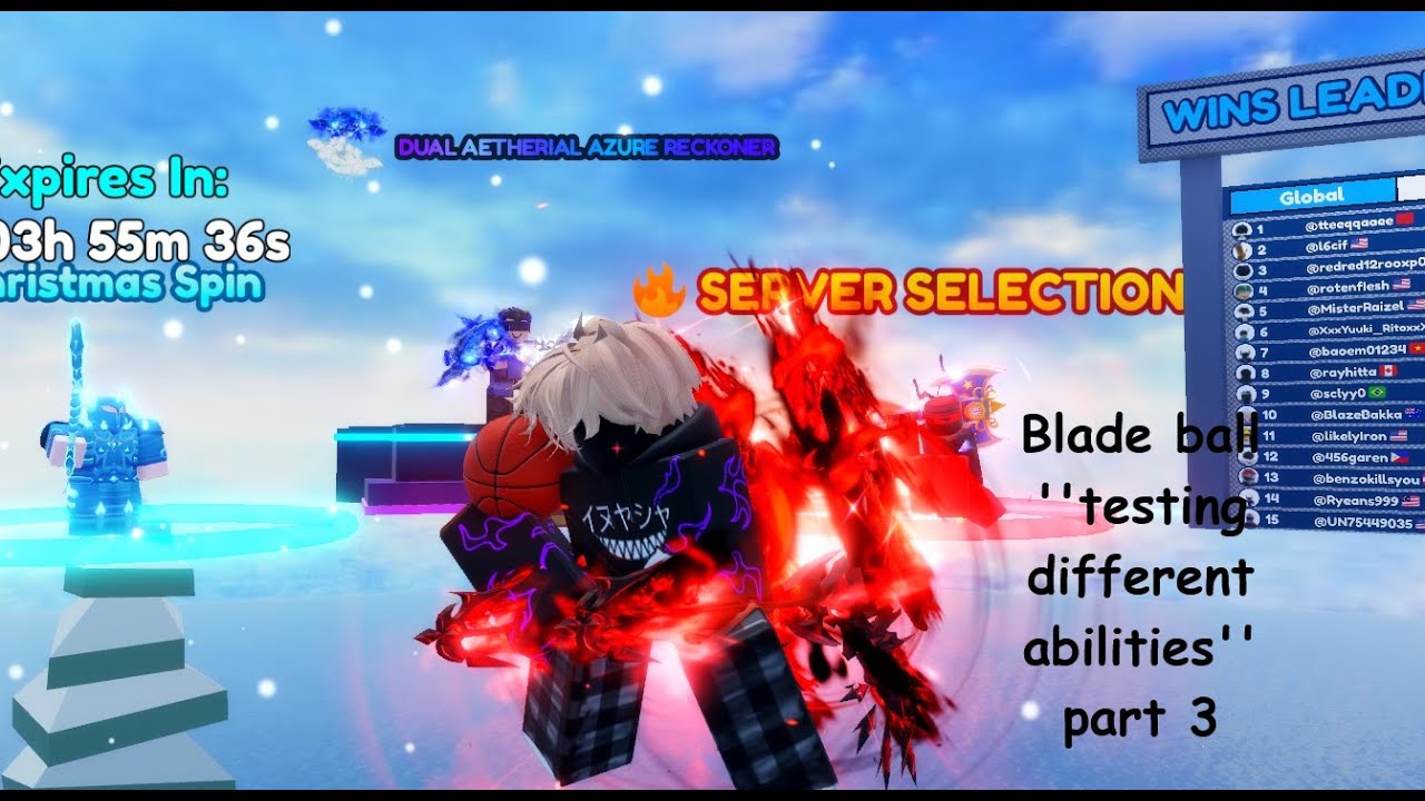 Blade ball ''testing different abilities'' part 3 - YouTube