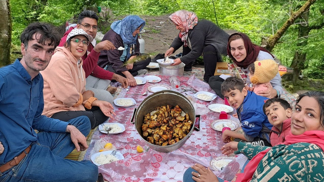 Delicious grilled chicken in the north of Iran | country life in North ...