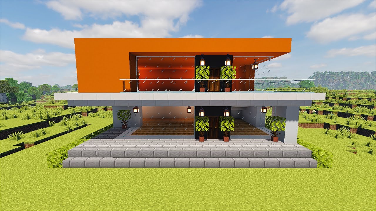 Minecraft: Simple modern house. - YouTube