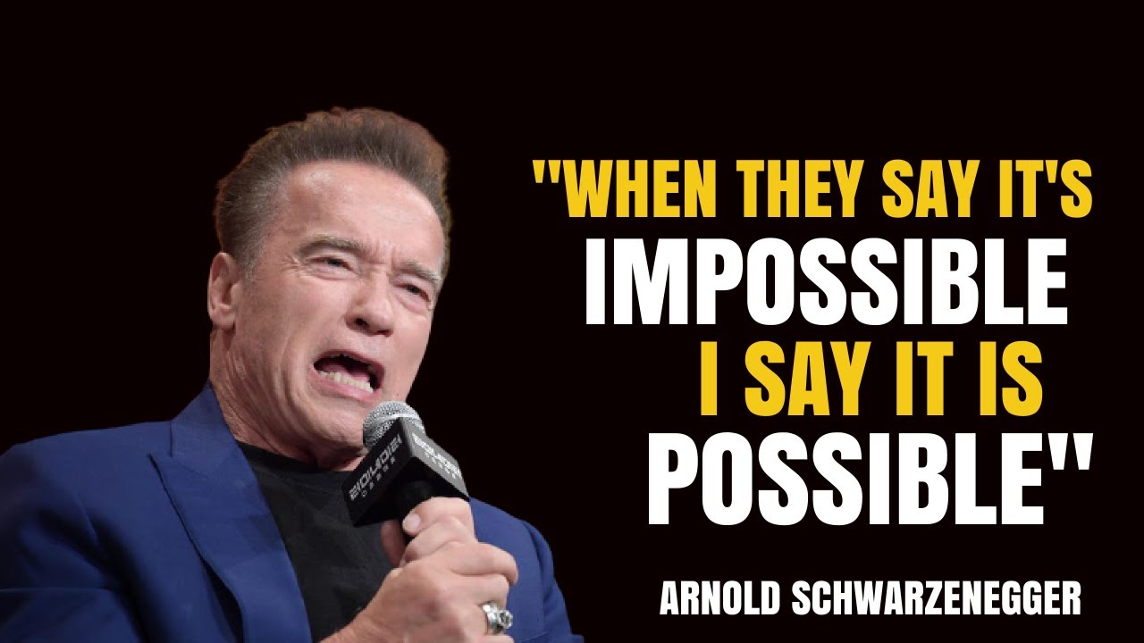Arnold Schwarzenegger Motivational Speech that Changed the World - YouTube
