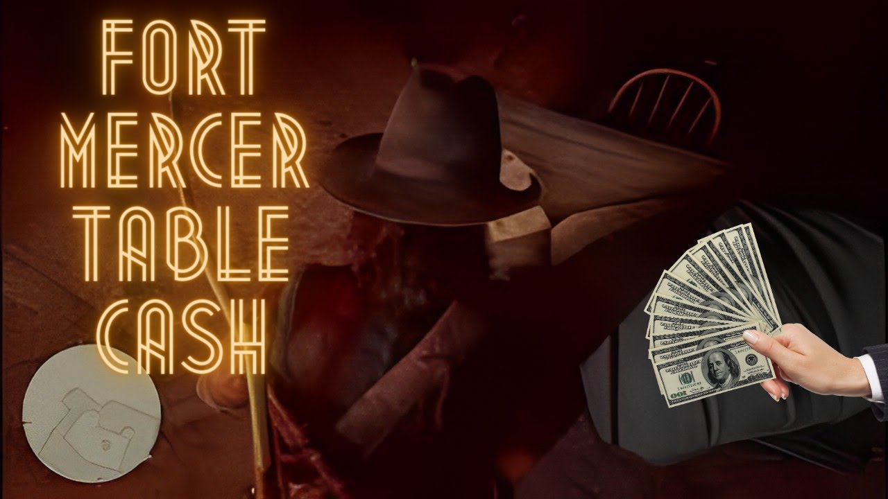 Fort Mercer Del Lobo gambling table cash RDR2 - YouTube