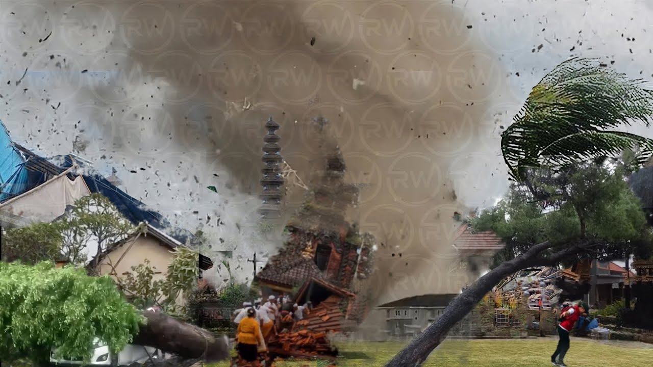 BALI BERDUKA!!! BADAI ANGIN TORNADO HANCURKAN RUMAH DAN MOBIL DI BALI ...