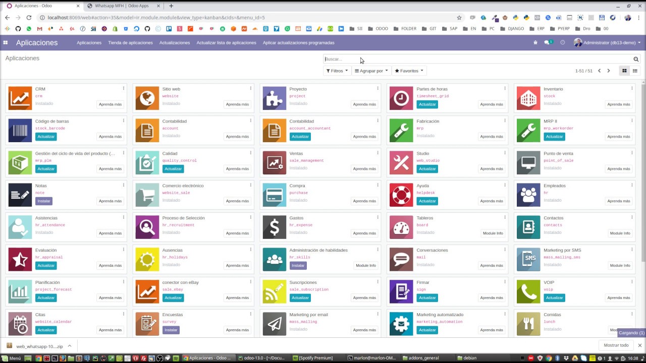 Odoo ERP 13 - Cómo instalar módulos de Terceros o de la Tienda de Odoo ...