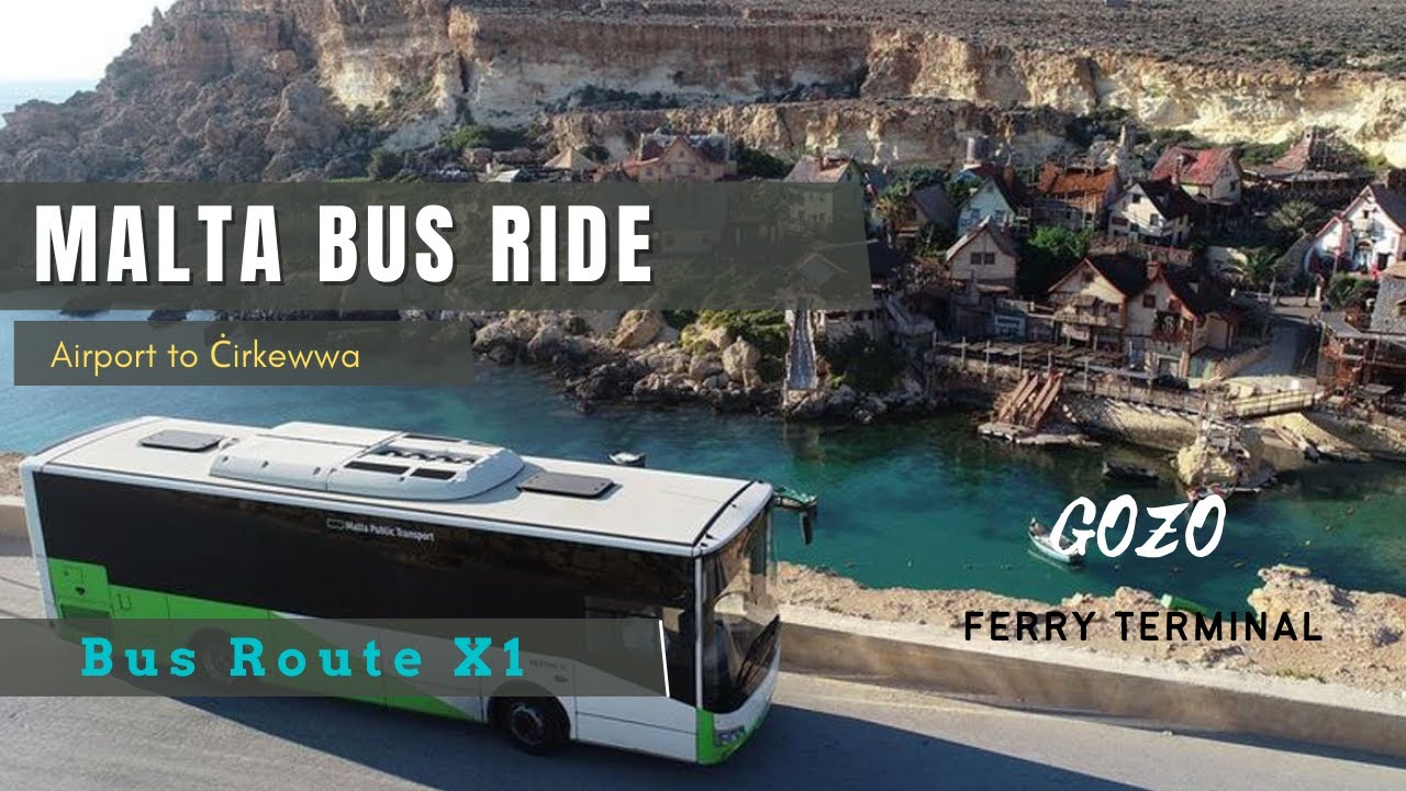 Malta Bus Ride Airport To Cirkewwa Bus Route X1 Malta Public