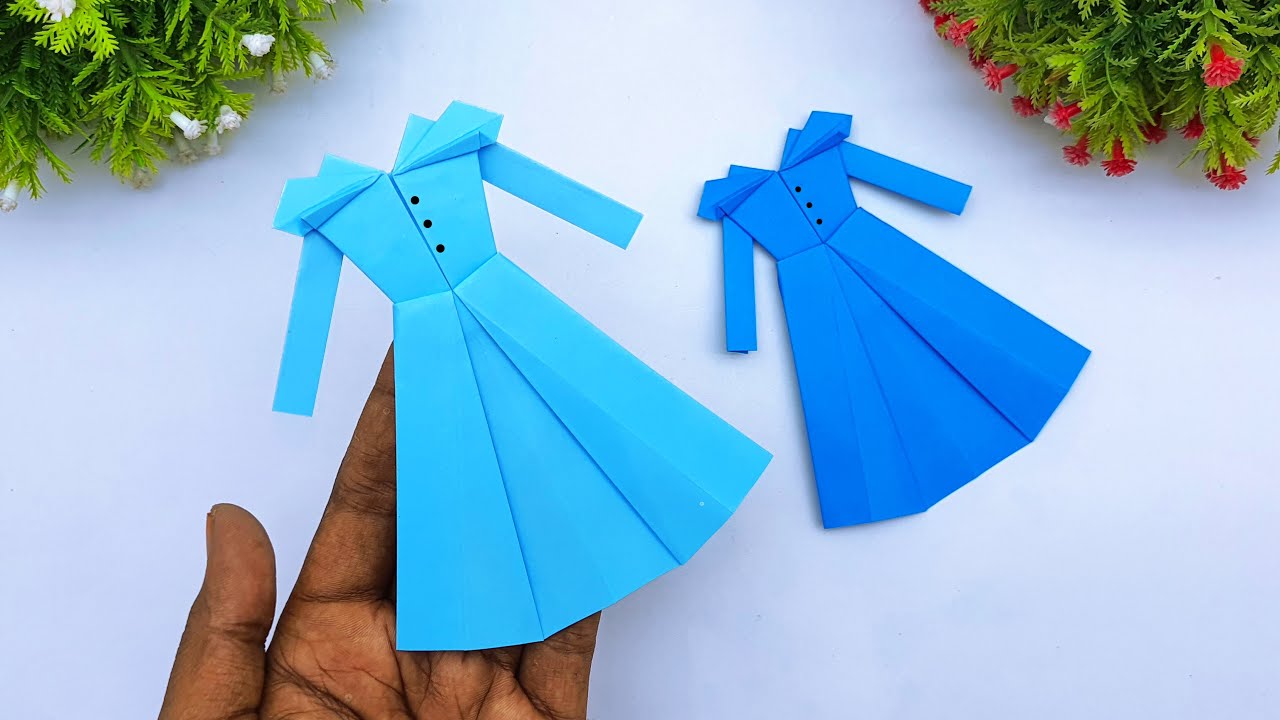 Handmade Origami Dress Making Ideas | Paper Ladies Dress Making At Home ...