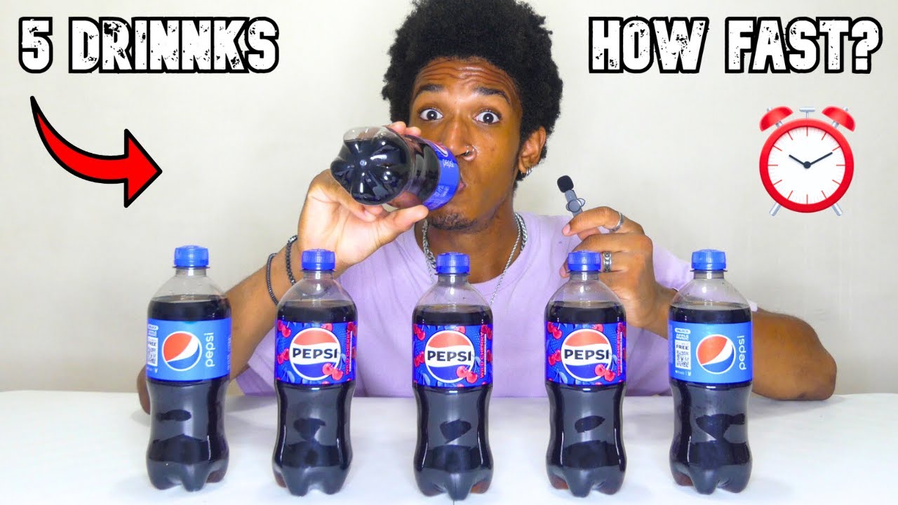 ASMR Drinking 5 Bottles of PEPSI FAST *Burping* - YouTube