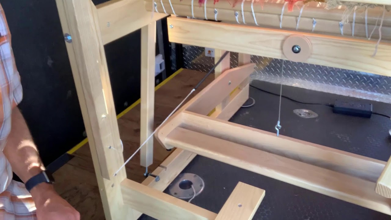 Louët Floating Breast Beam System for Weaving Looms - YouTube