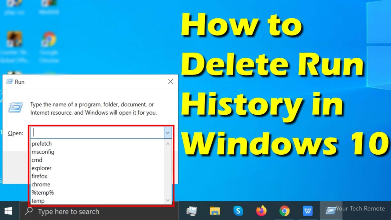 How to Delete Run History in Windows 10 - Step by Step Guide - YouTube