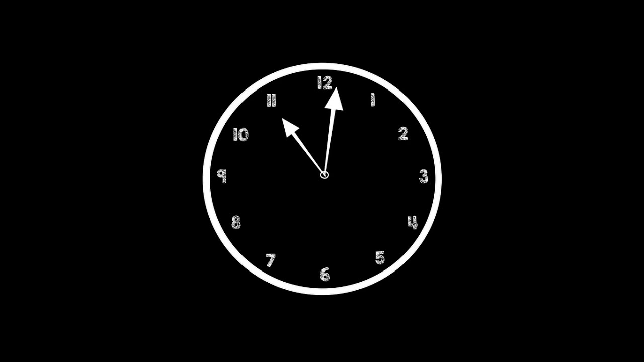 Free Green Screen - Realistic Clock Animated - YouTube