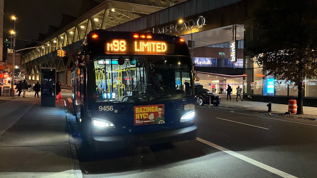 MTA NYCT: On Board 2021 NF XDE40 Hybrid Xcelsior #9456 On The M98 Ltd ...