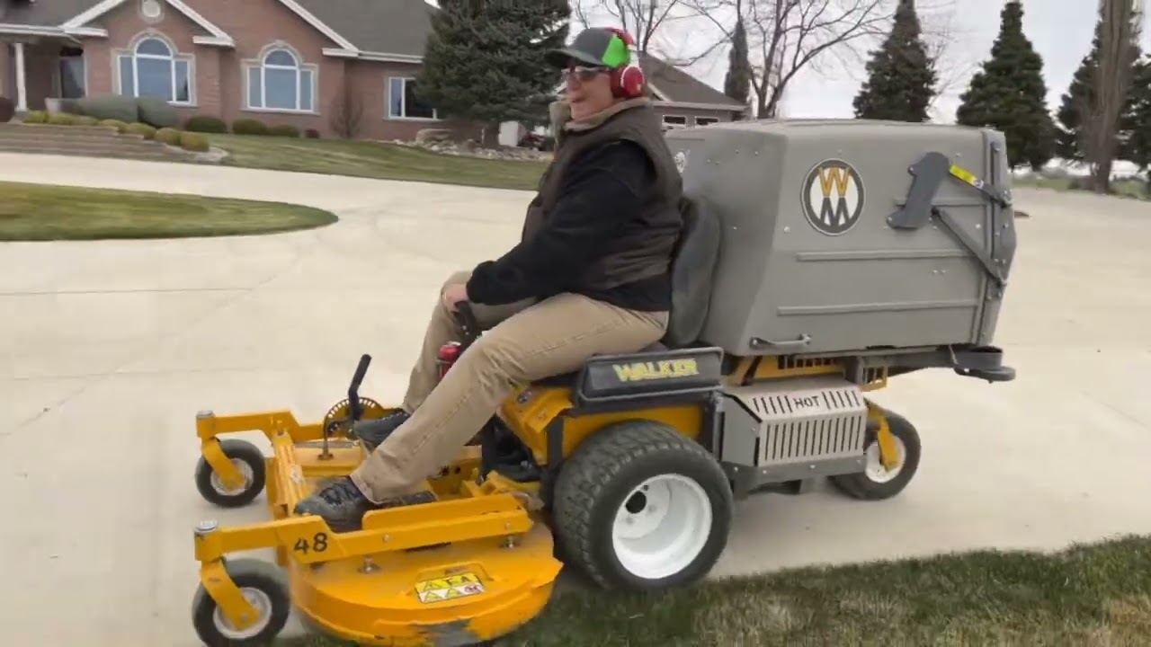 Walker Mower Dethatch/power Rake - YouTube
