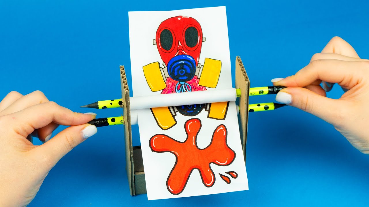 How to draw Gas Mask Kissy Missy art & paper craft POPPY PLAYTIME ...
