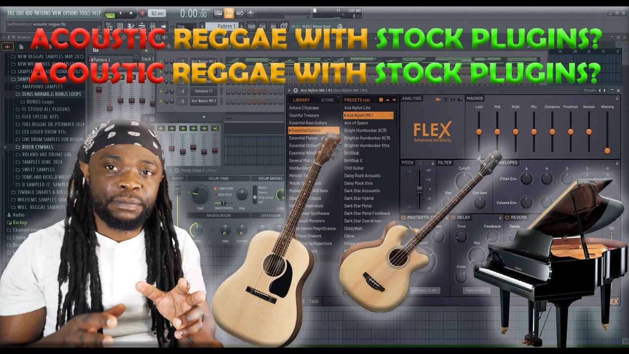 HOW TO MAKE AN ACOUSTIC REGGAE WITH STOCK PLUGINS IN FL STUDIO - YouTube