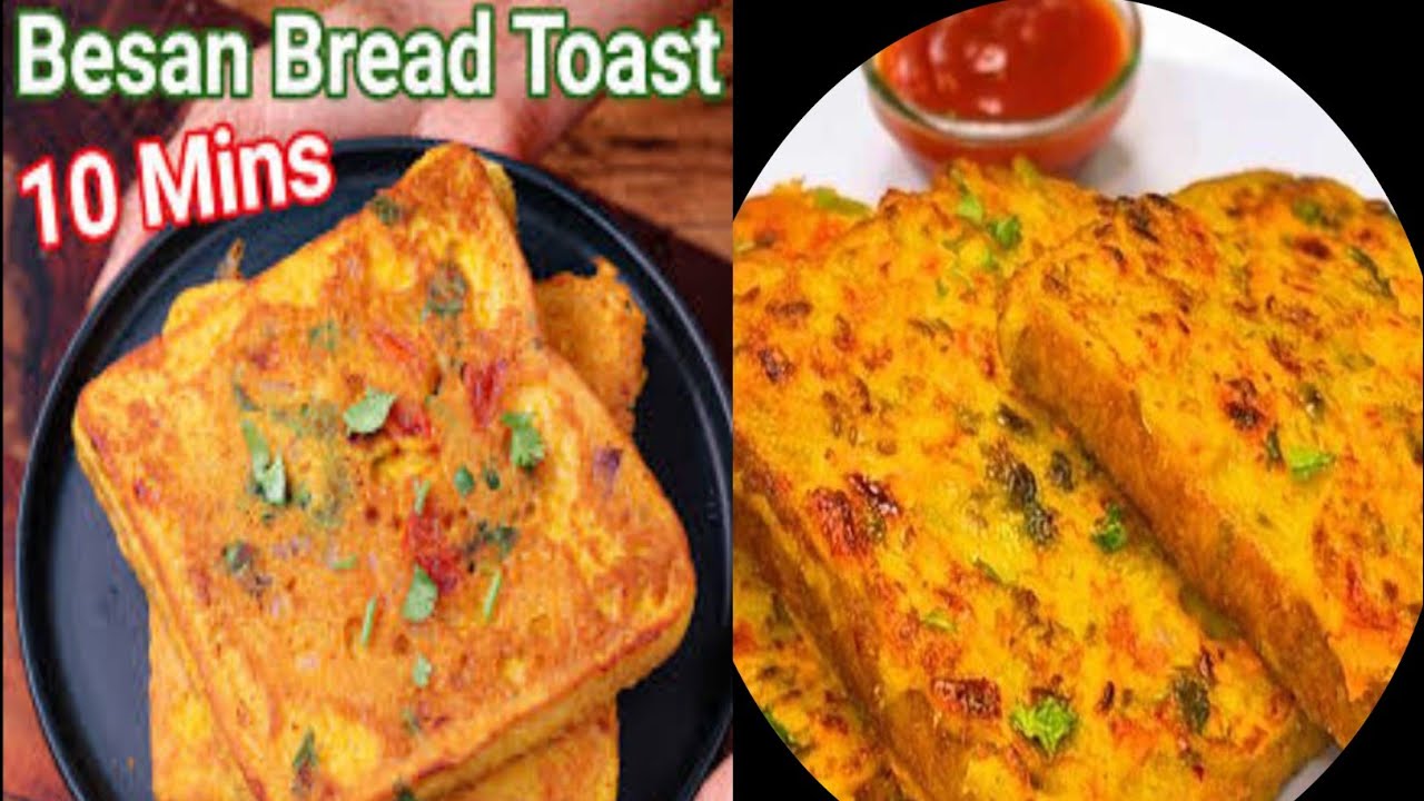 spicy besan bread toast | masala bread recipe | quick snacks ...