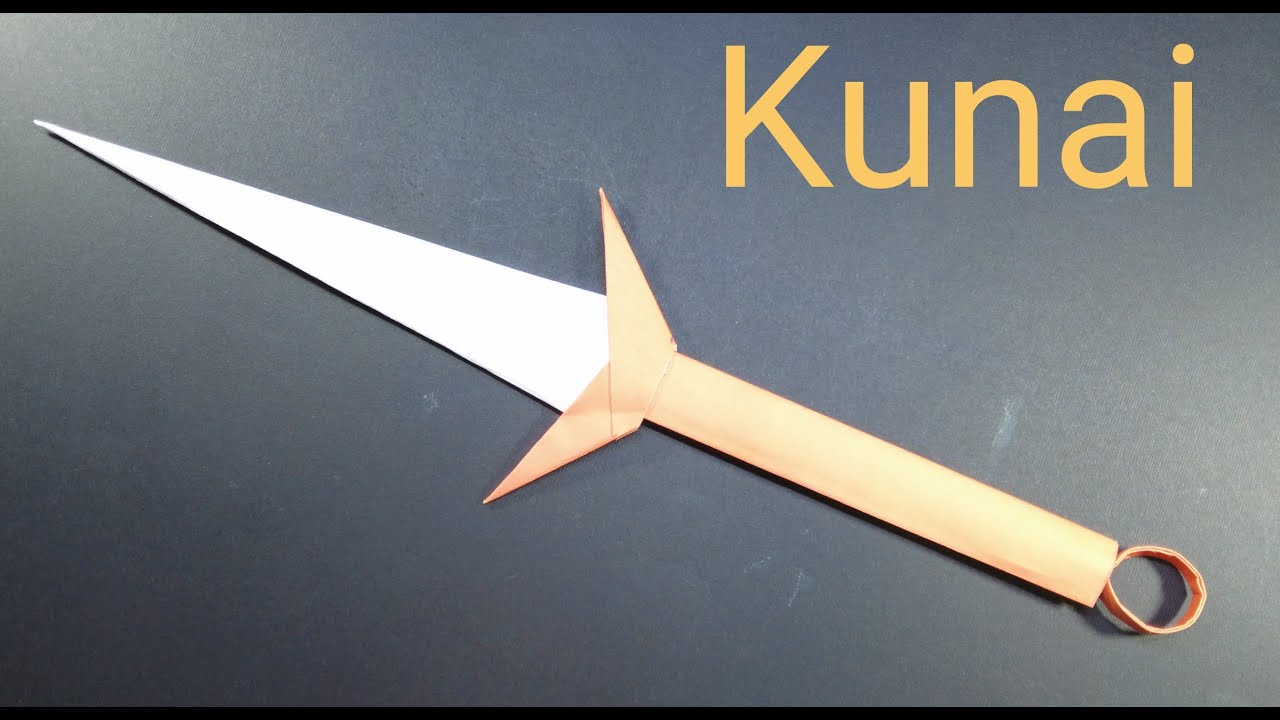 How to Make a Paper Kunai Knife From Naruto | Origami Naruto | Making ...
