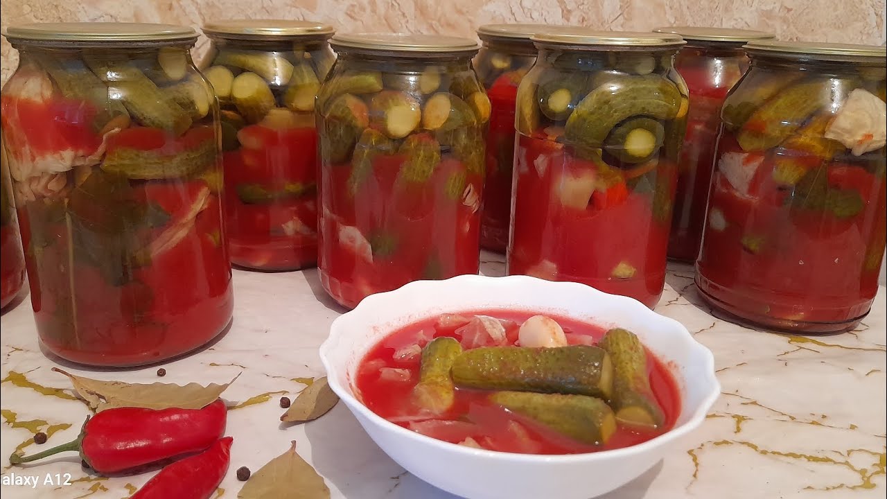 Pomidor sokida bodring tuzlash - YouTube