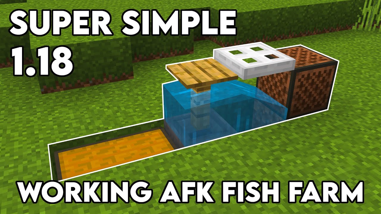 New Working 1.18 AFK fish farm MCPE : Minecraft Bedrock 2022 - YouTube