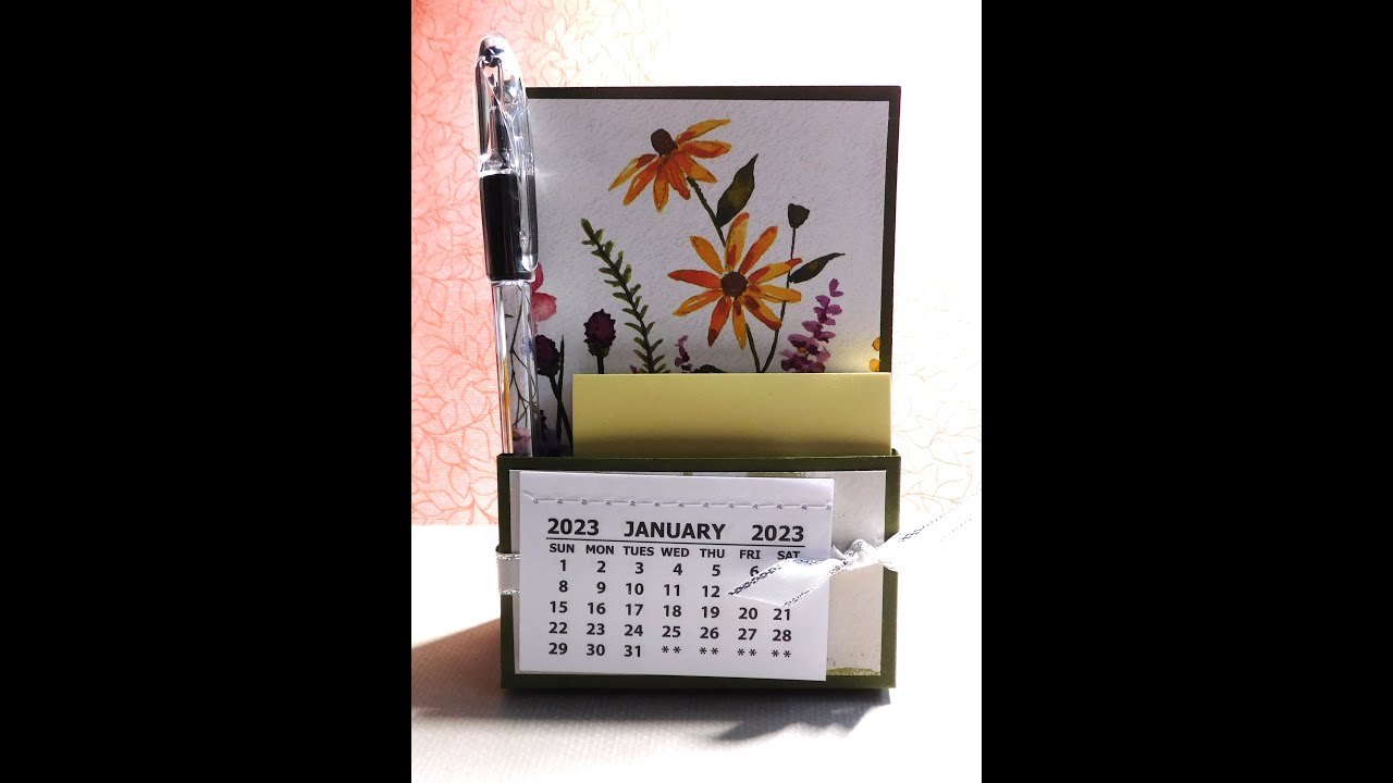 Fun Fold Friday: Vertical Easel Post-It Note Holder - YouTube