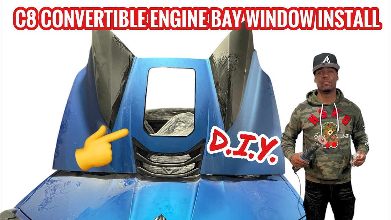 INSTALLING ENGINE BAY WINDOW ON MY CONVERTIBLE C8 CORVETTE‼️🏁 #htc #c8 ...