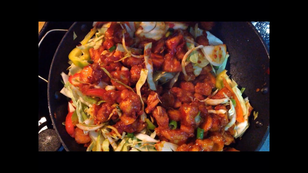 Tai chilli chicken with garlic rice |Cook Creations - YouTube