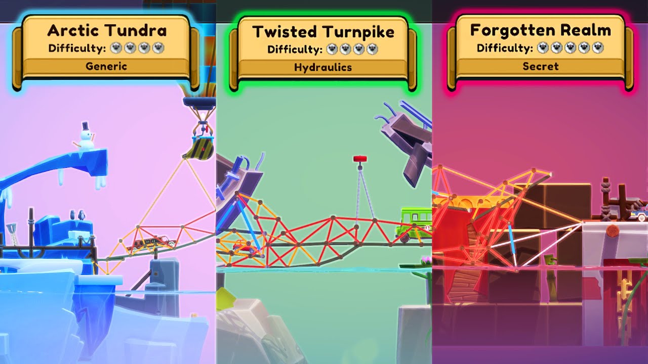 Poly Bridge 3 | World 10, 11, 12 Showcase - YouTube